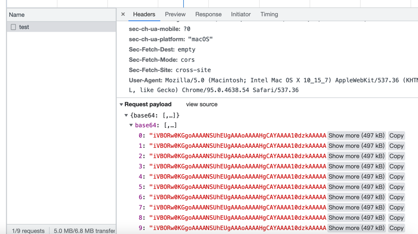 Chrome 中 post 请求体过大导请求体和响应体无法正常展示 - spencer17x